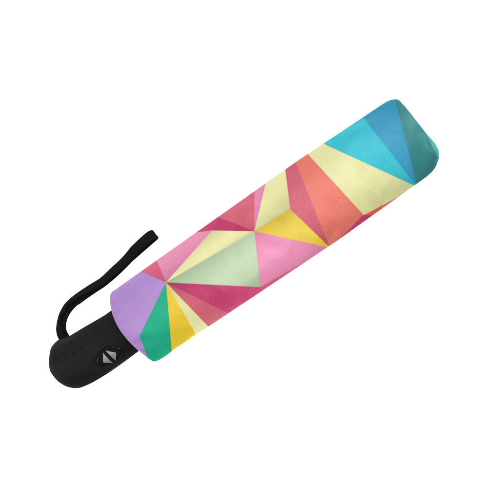 Colorful Triangles Abstract Geometric Auto-Foldable Umbrella (Model U04 ...