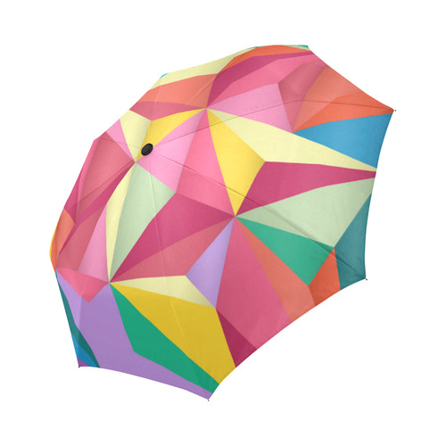 Colorful Triangles Abstract Geometric Auto-Foldable Umbrella (Model U04 ...