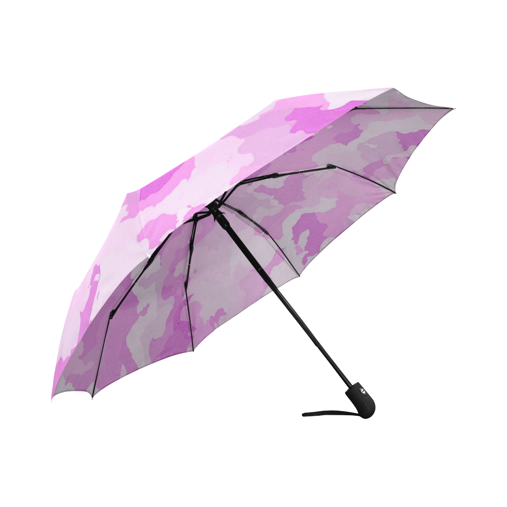 camouflage soft pink Auto-Foldable Umbrella (Model U04) | ID: D1160094