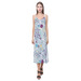 Beautiful Floral Nature Pattern V-Neck Open Fork Long Dress(Model D18 ...
