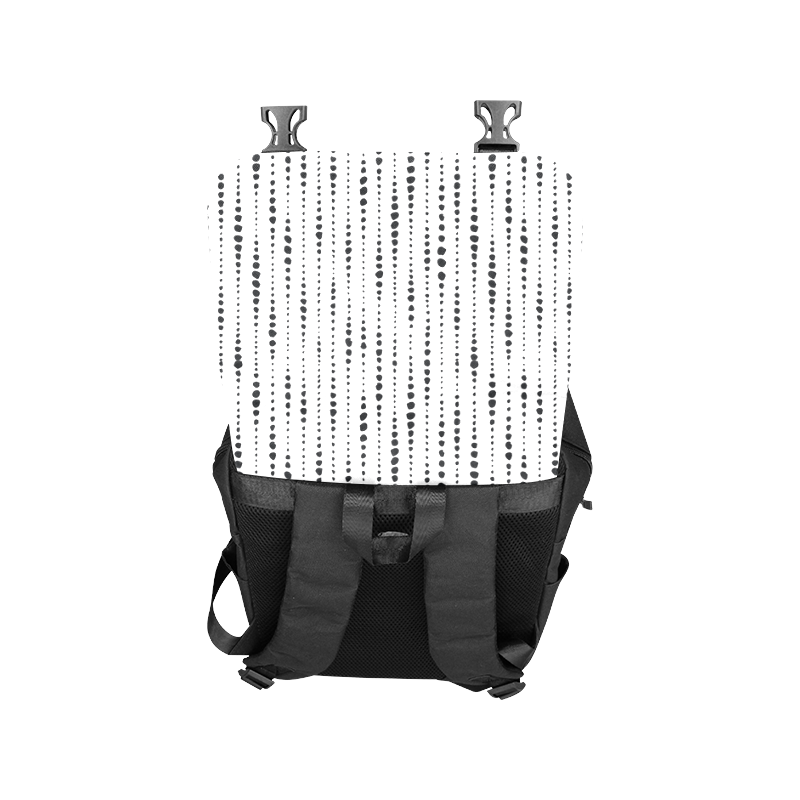 Black Dotted Lines Pattern Casual Shoulders Backpack (Model 1623) | ID ...