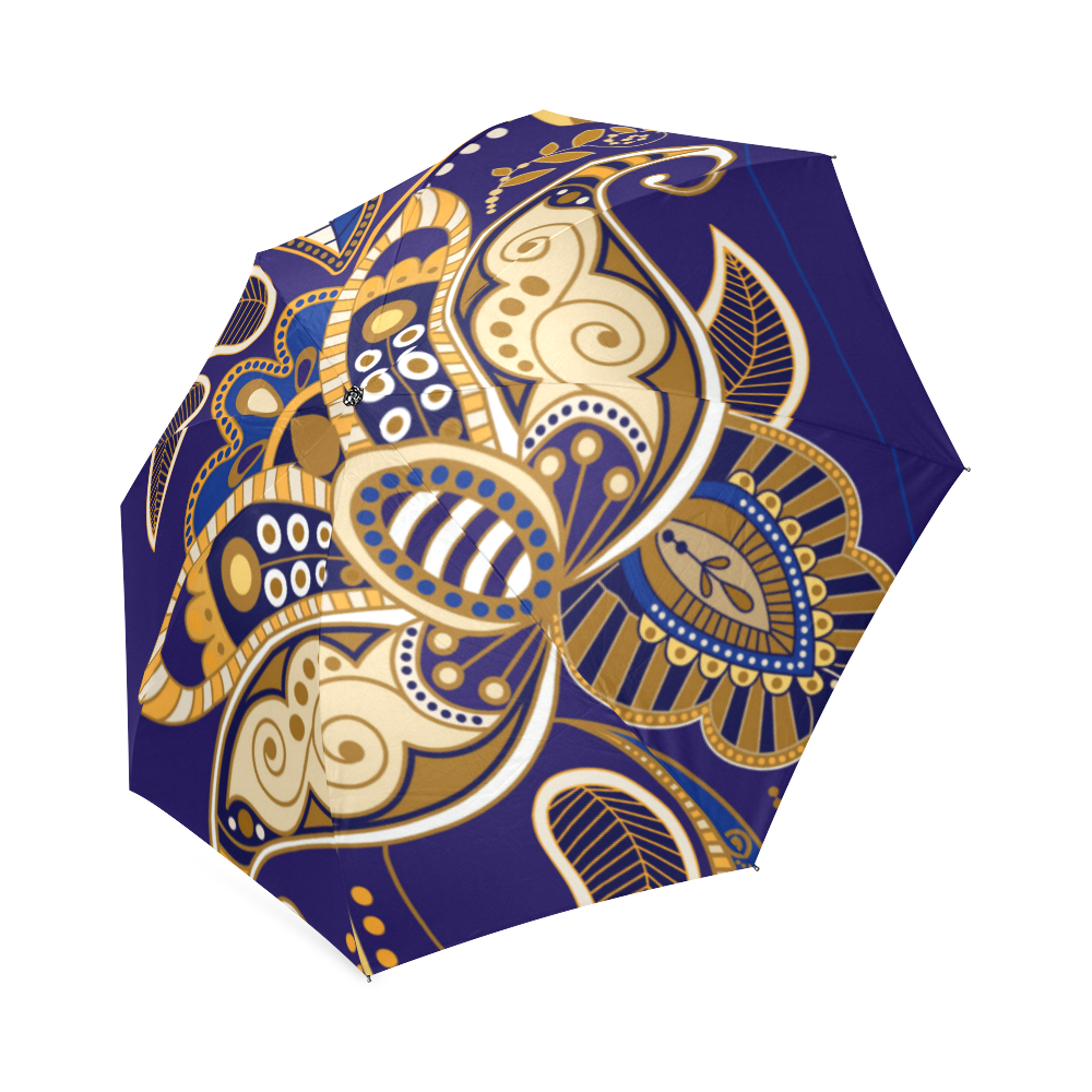 Beautiful Vintage Paisley Floral Ethnic Pattern Foldable Umbrella ...