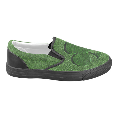 Leather-Look Irish Clover Men's Unusual Slip-on Canvas Shoes (Model 019 ...