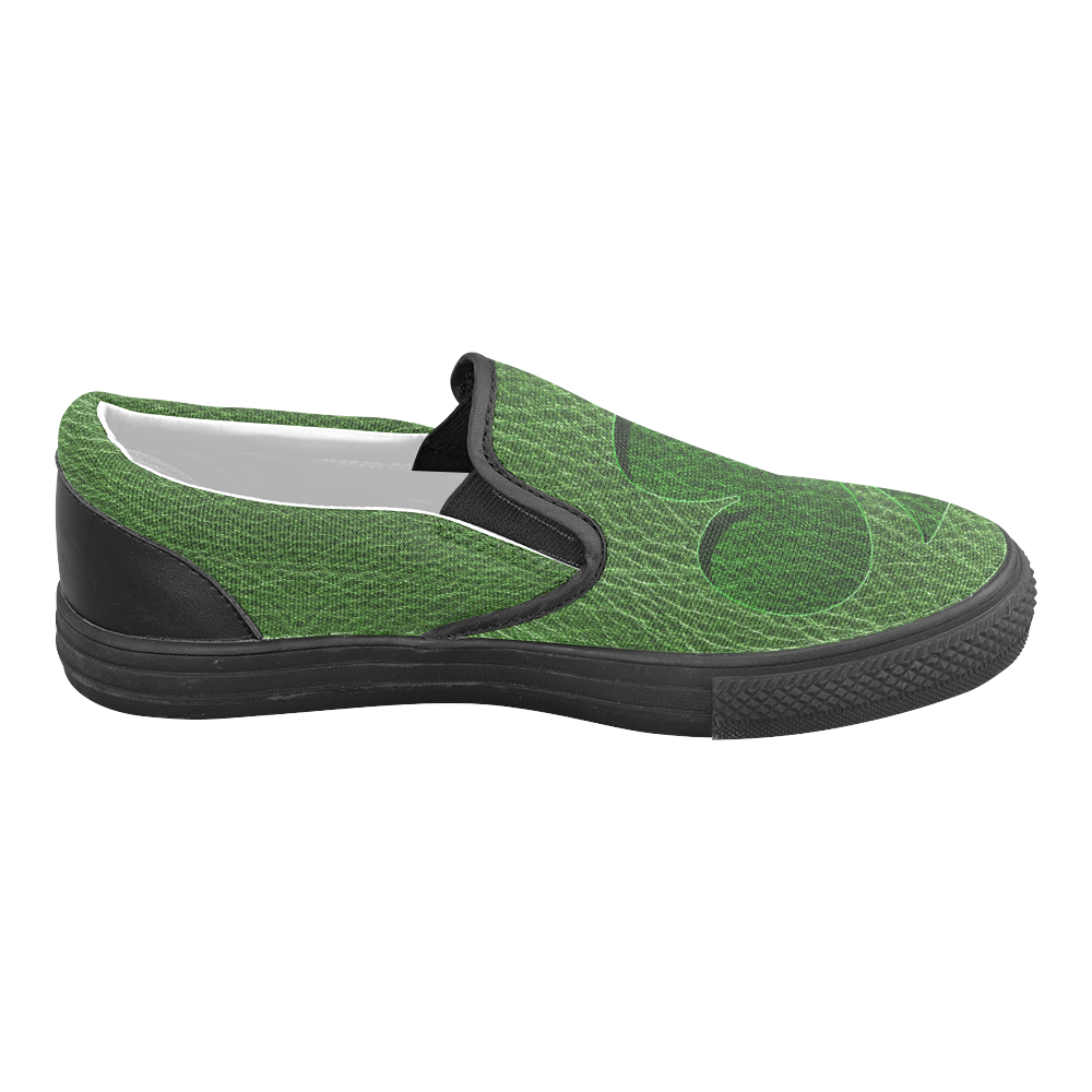 Leather-Look Irish Clover Men's Unusual Slip-on Canvas Shoes (Model 019 ...