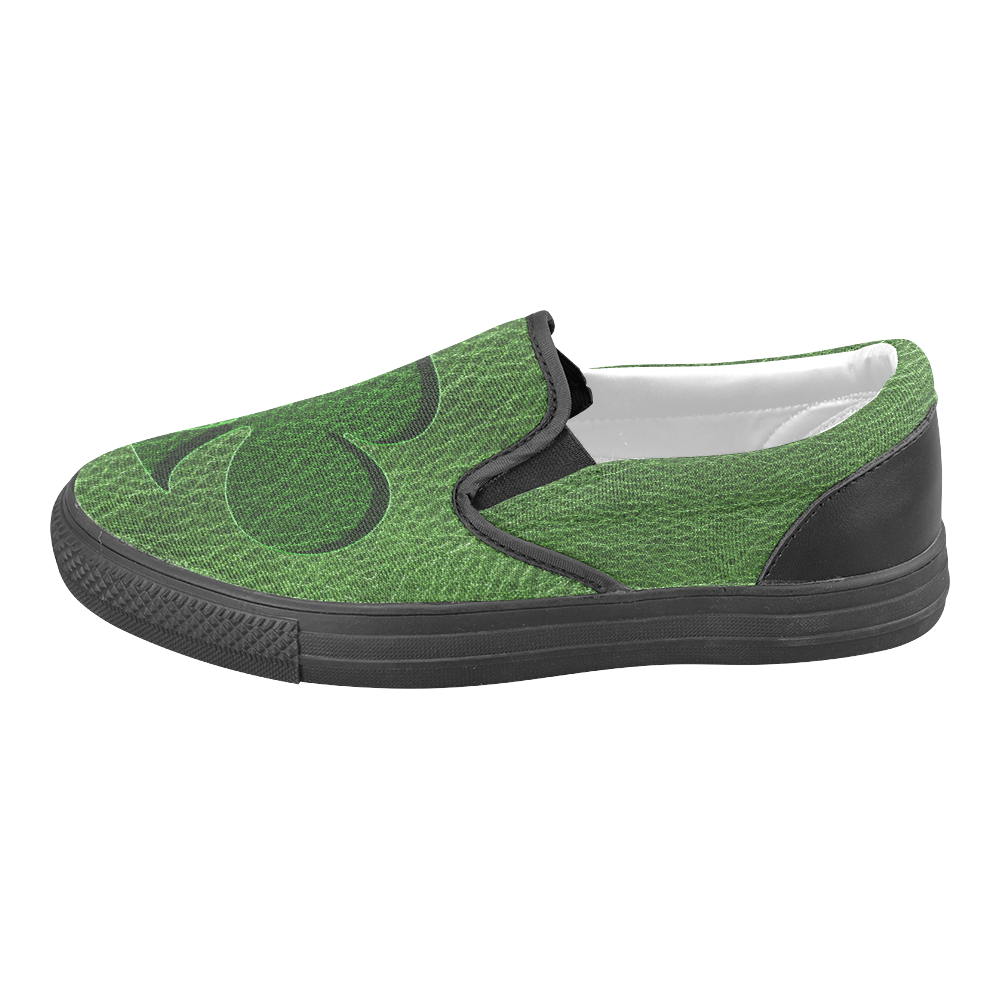 Leather-Look Irish Clover Men's Unusual Slip-on Canvas Shoes (Model 019 ...