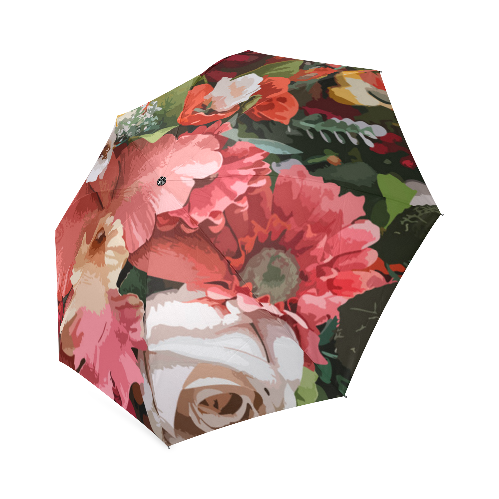 Beautiful Abstract Floral Pattern Foldable Umbrella (Model U01) | ID ...