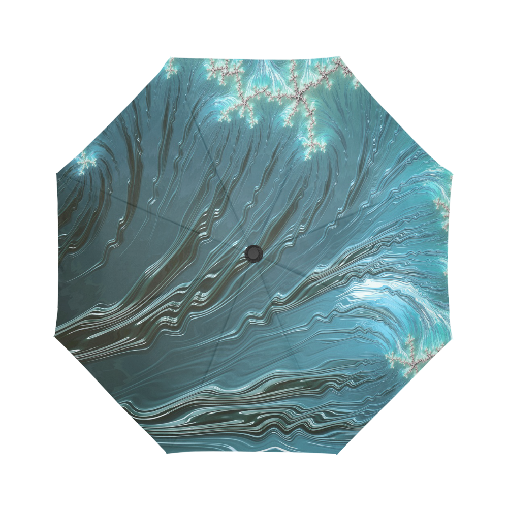 Big Wave Fine Fractal Waves Ocean Auto-Foldable Umbrella (Model U04 ...