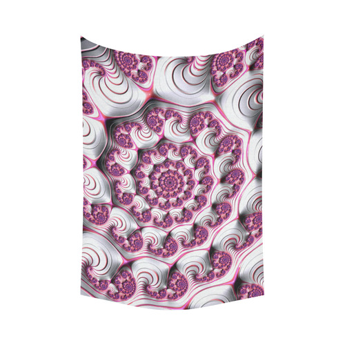 Pink Candy Divinity Fudge Fractal Art Cotton Linen Wall Tapestry 90"x ...