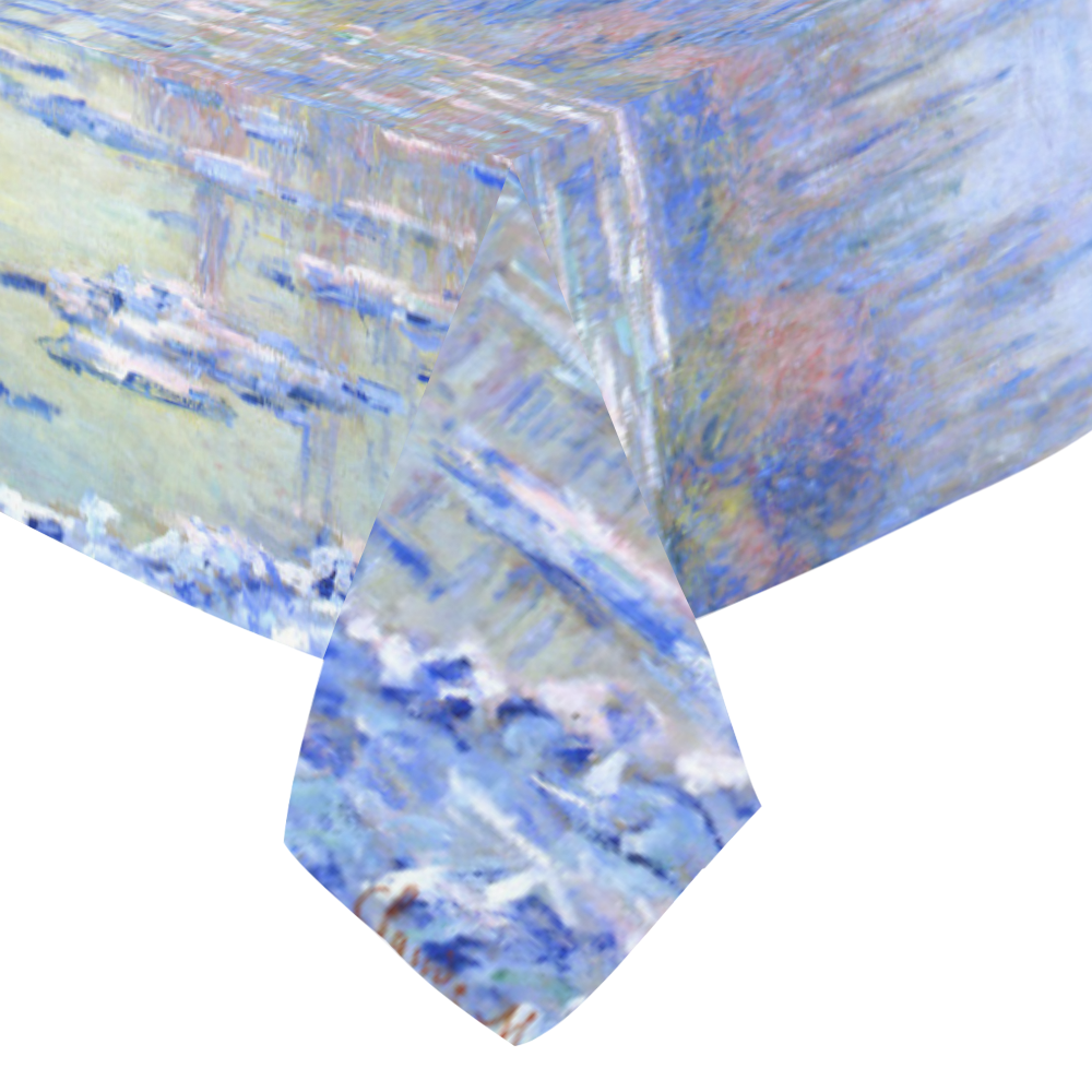 Claude Monet The Ice Floes Cotton Linen Tablecloth 52"x 70" | ID: D1256613