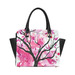 Red and Pink Abstract Tree Paining Classic Shoulder Handbag (Model 1653 ...