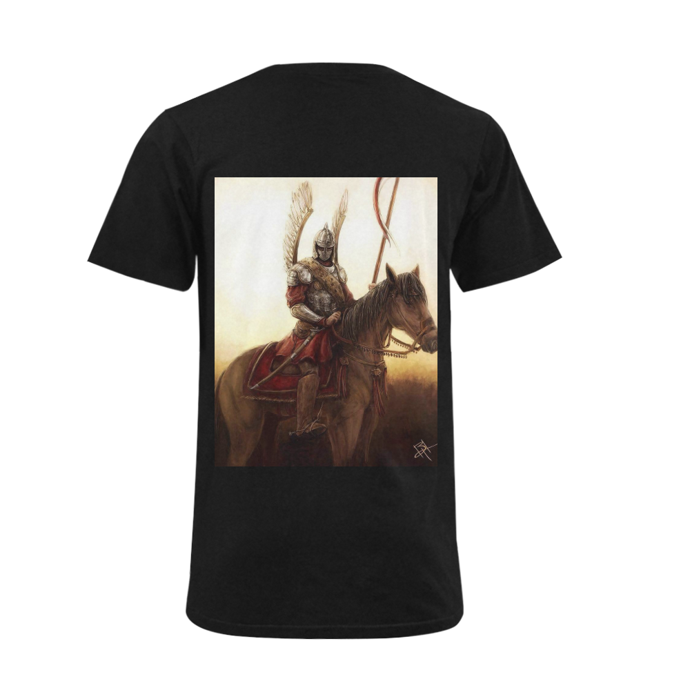 Husaria Polish Knights on horses Men's V-Neck T-shirt (USA Size) (Model ...