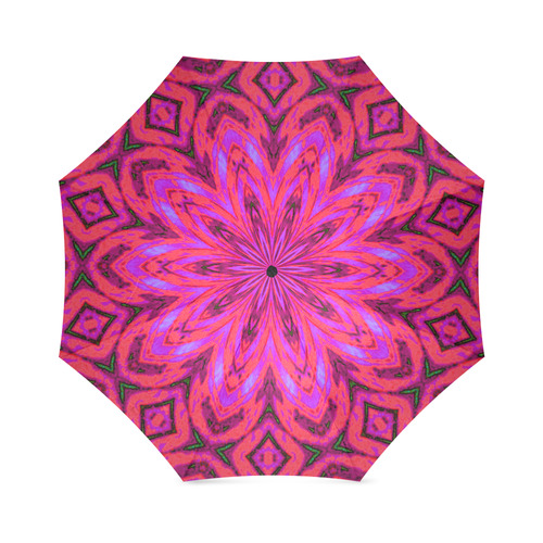 NEON ROSE GARDEN Foldable Umbrella (Model U01) | ID: D1261143 NEON ROSE GARDEN Foldable Umbrella (Model U01) | ID: D1261143