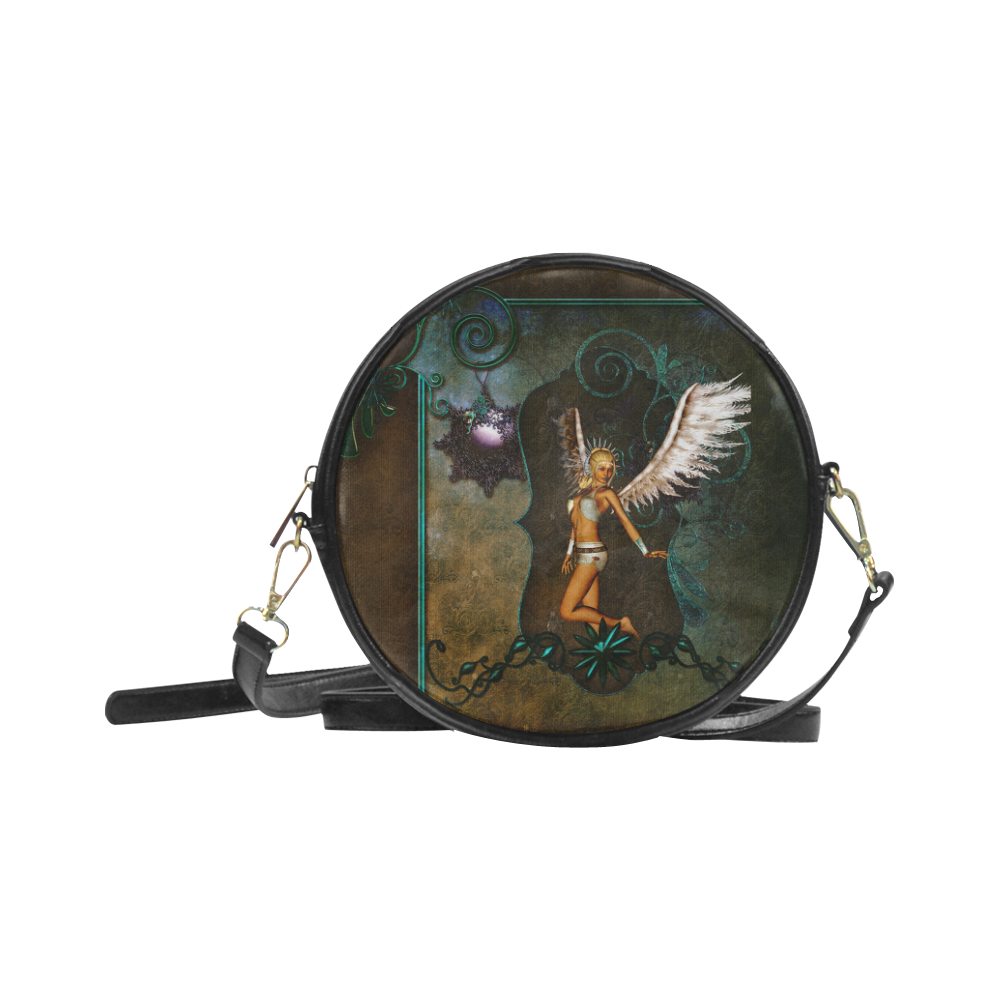 Awesome angel vintage design Round Sling Bag (Model 1647) | ID: D1266727