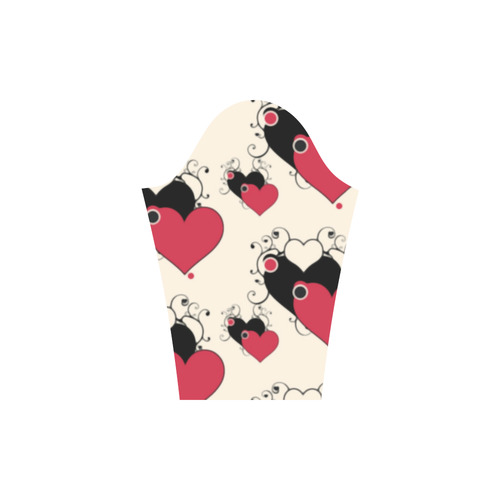 Red Black Valentine Hearts Pattern Round Collar Dress (D22) | ID: D1272003