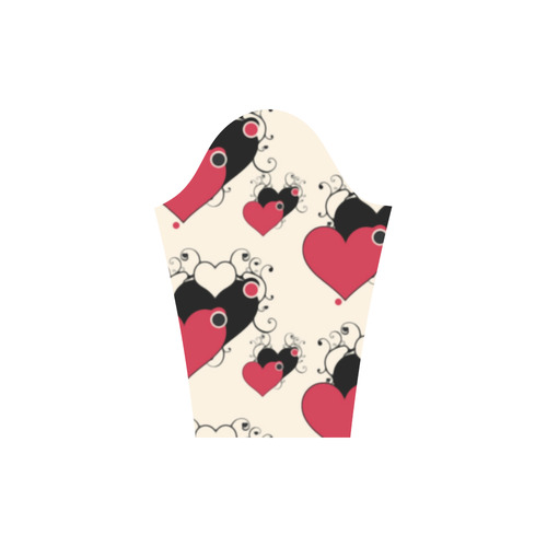 Red Black Valentine Hearts Pattern Round Collar Dress (D22) | ID: D1272003