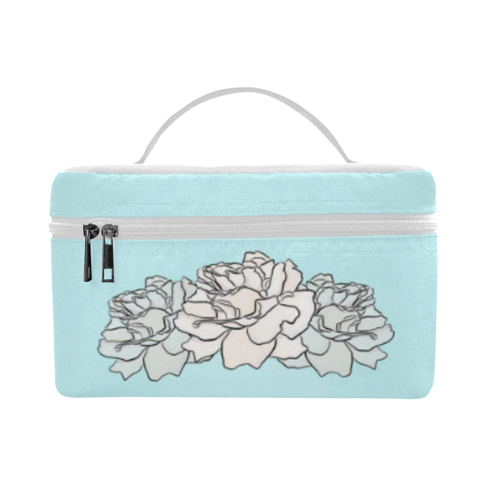 Powder Blue Roses Lunch Bag/Large (Model 1658) | ID: D1275283
