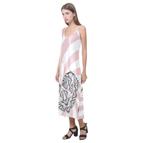 Love Conquers Hate V-Neck Open Fork Dress V-Neck Open Fork Long Dress ...