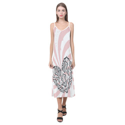 Love Conquers Hate V-Neck Open Fork Dress V-Neck Open Fork Long Dress ...