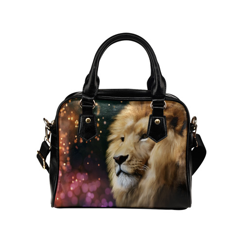 Male lion digital painting Shoulder Handbag (Model 1634) | ID: D1281995