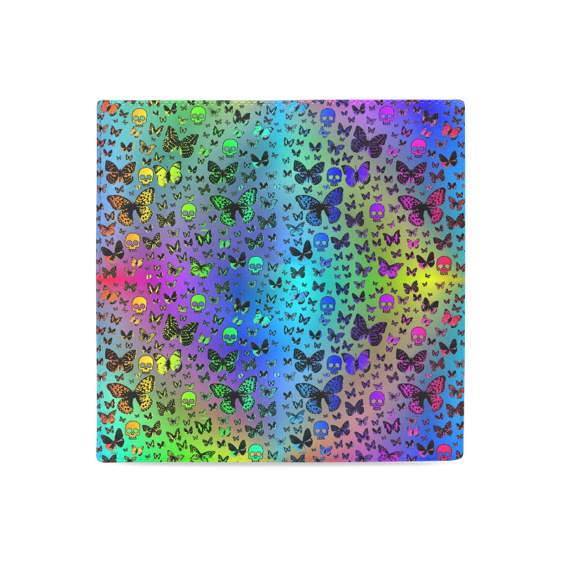 Rainbow Skulls & Butterflies Women's Leather Wallet (Model 1611) | ID ...