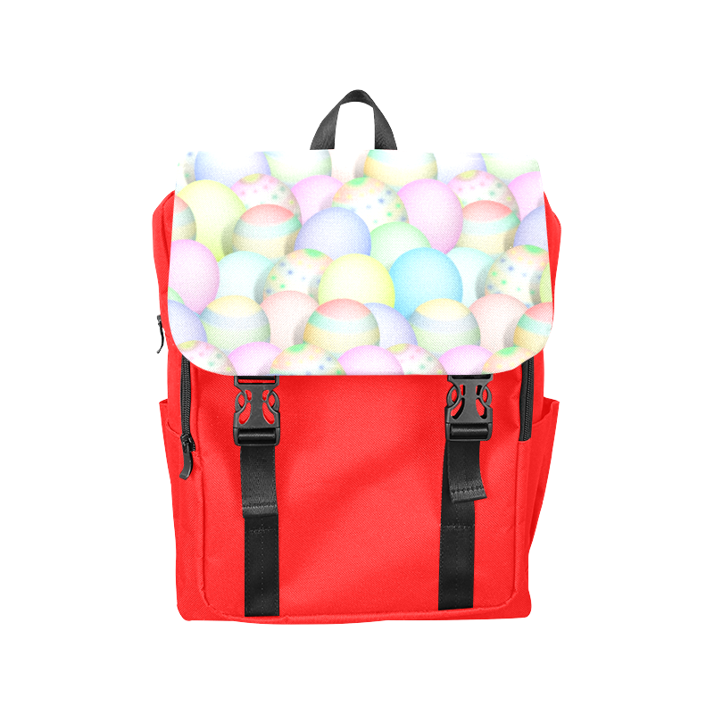 Pastel Colored Easter Eggs Casual Shoulders Backpack (Model 1623) | ID ...