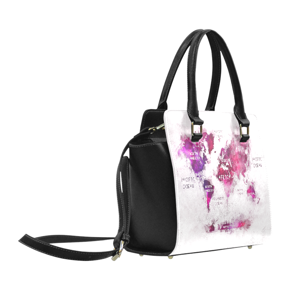 world map Classic Shoulder Handbag (Model 1653) | ID: D1303093