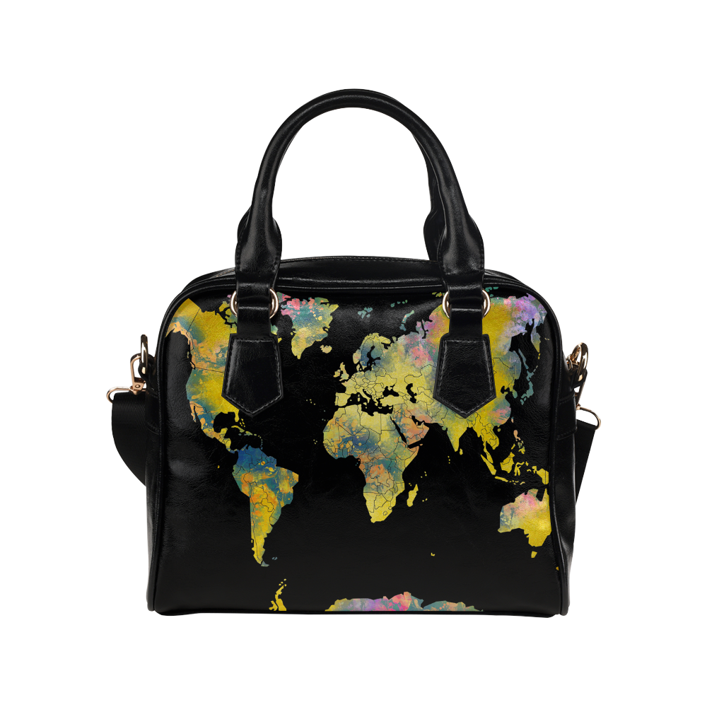 world map Shoulder Handbag (Model 1634) | ID: D1302906