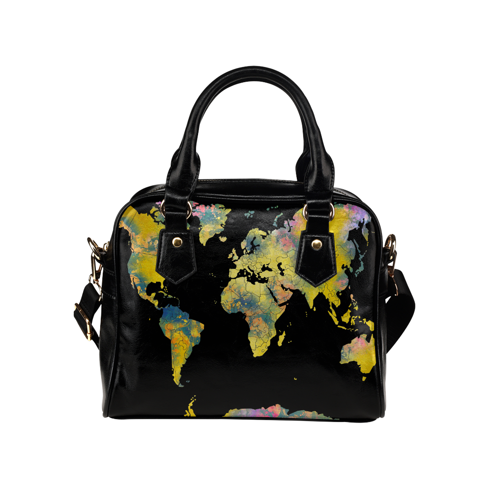 world map Shoulder Handbag (Model 1634) | ID: D1302906