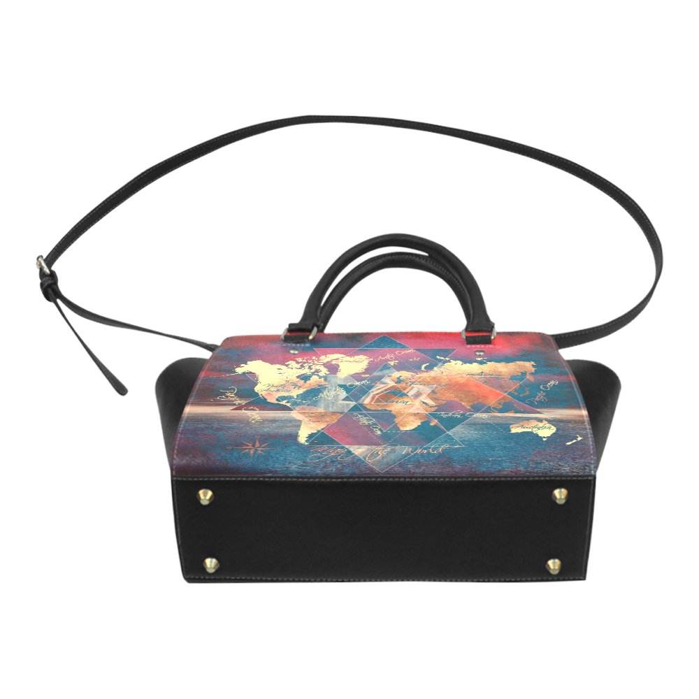 world map Classic Shoulder Handbag (Model 1653) | ID: D1303084