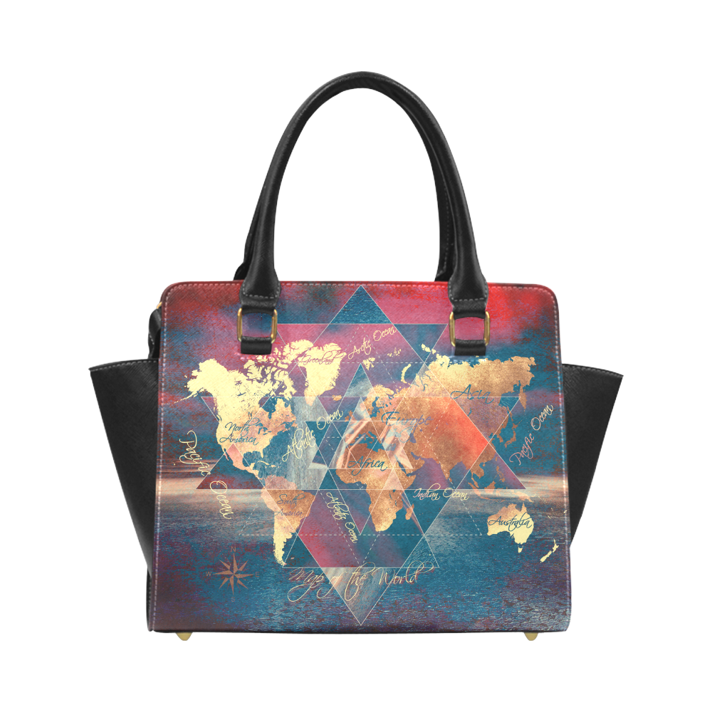 world map Classic Shoulder Handbag (Model 1653) | ID: D1303084