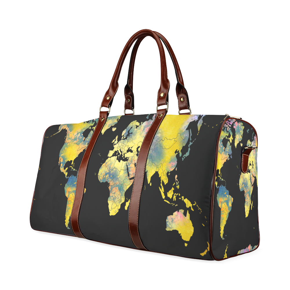 world map Waterproof Travel Bag/Small (Model 1639) | ID: D1305104