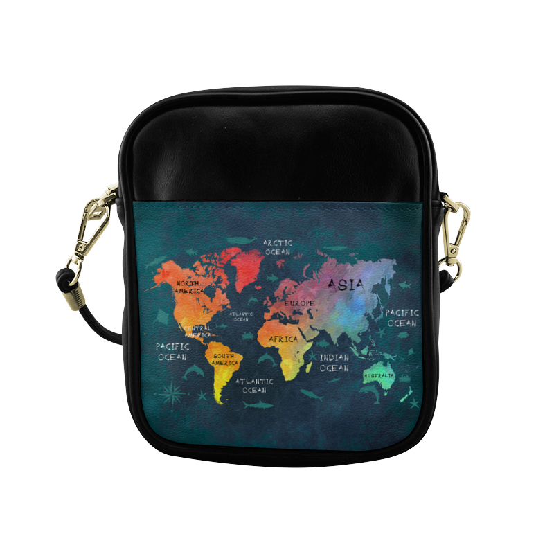 world map Sling Bag (Model 1627) | ID: D1304682