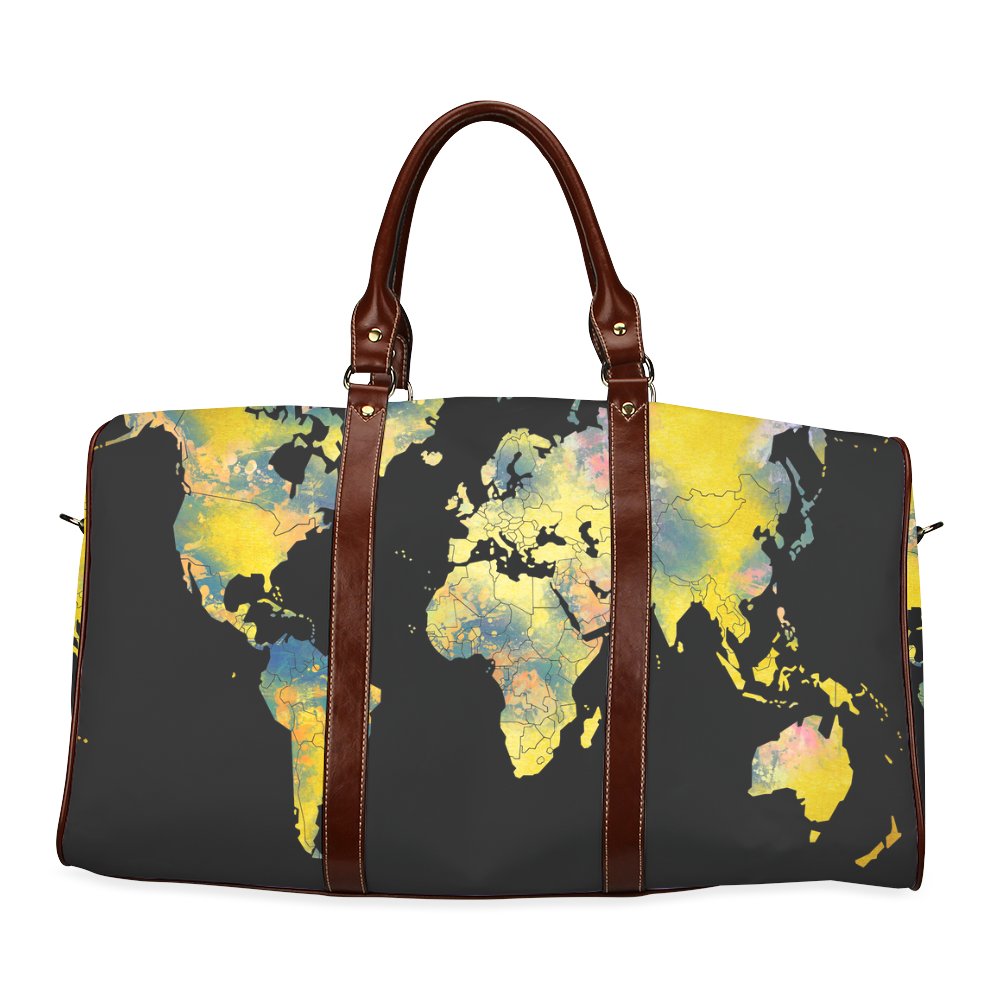 world map Waterproof Travel Bag/Small (Model 1639) | ID: D1305104