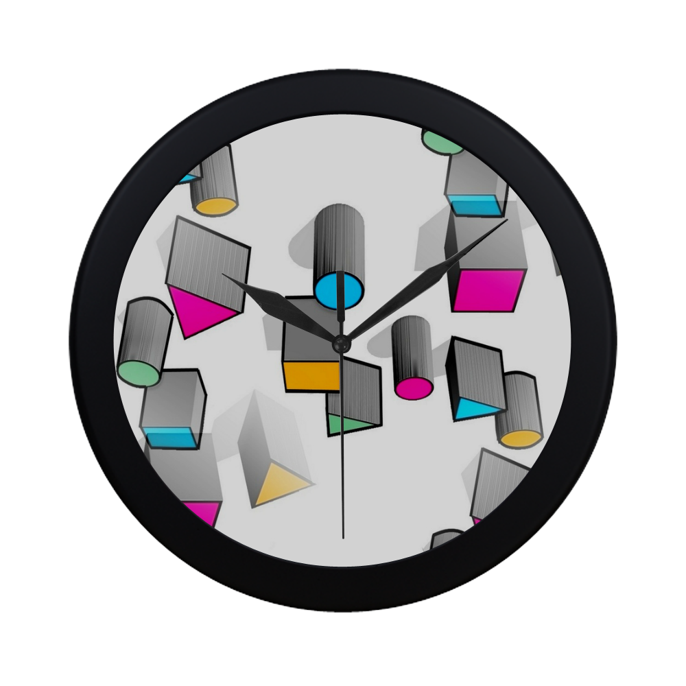 Geometrix by Popart Lover Circular Plastic Wall clock | ID: D1307130