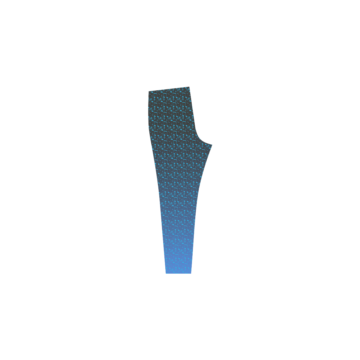 Blue Notes Music Pattern Cassandra Women's Leggings (Model L01) | ID ...