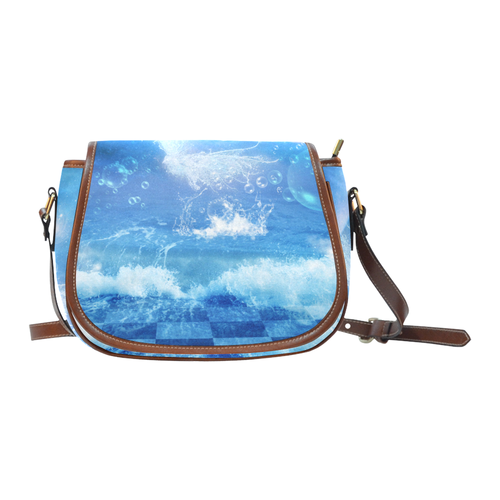 The water bird over the sea Saddle Bag/Large (Model 1649) | ID: D1330065