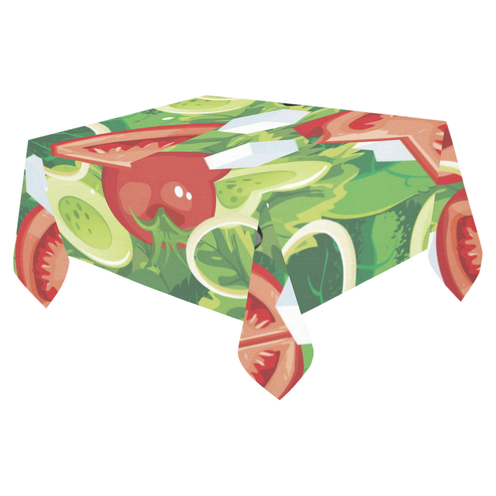 Fruits and Vegetables Food Pattern Cotton Linen Tablecloth 52"x 70 ...