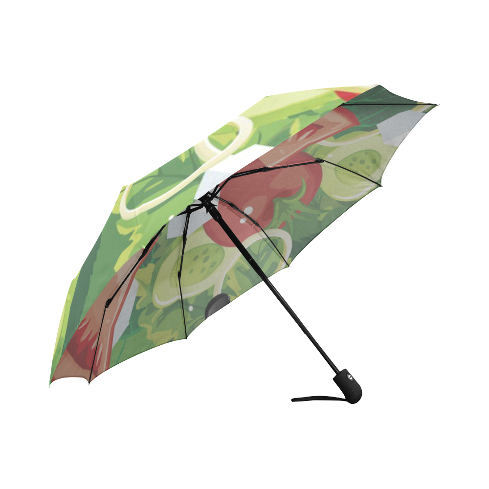 Fruits and Vegetables Food Pattern Auto-Foldable Umbrella (Model U04 ...