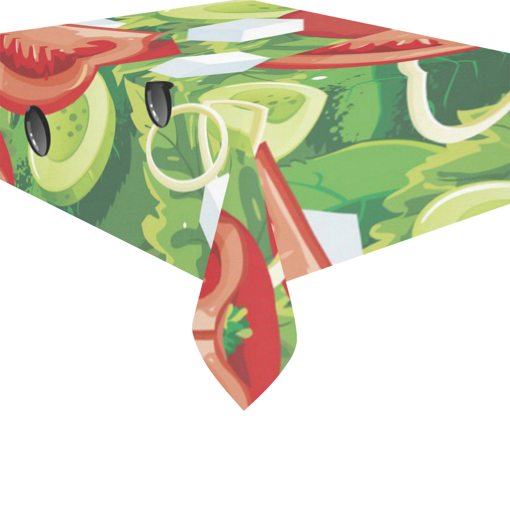 Fruits and Vegetables Food Pattern Cotton Linen Tablecloth 52"x 70 ...
