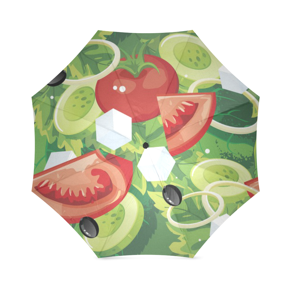 Fruits and Vegetables Food Pattern Foldable Umbrella (Model U01) | ID ...