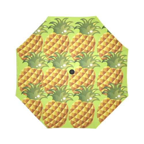 Pineapple Fruit Green Leaves Nature Auto-Foldable Umbrella (Model U04 ...
