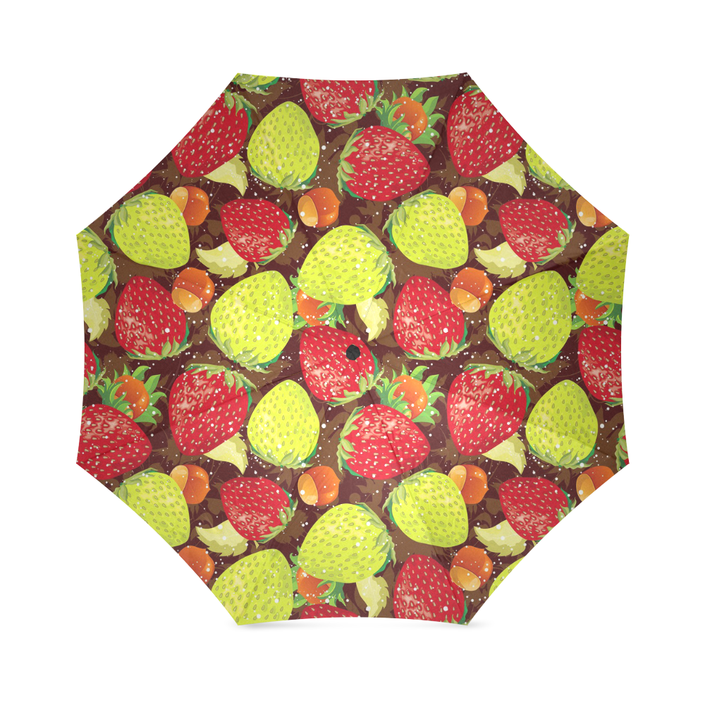Strawberries Fruit Vegetable Pattern Foldable Umbrella (Model U01) | ID ...
