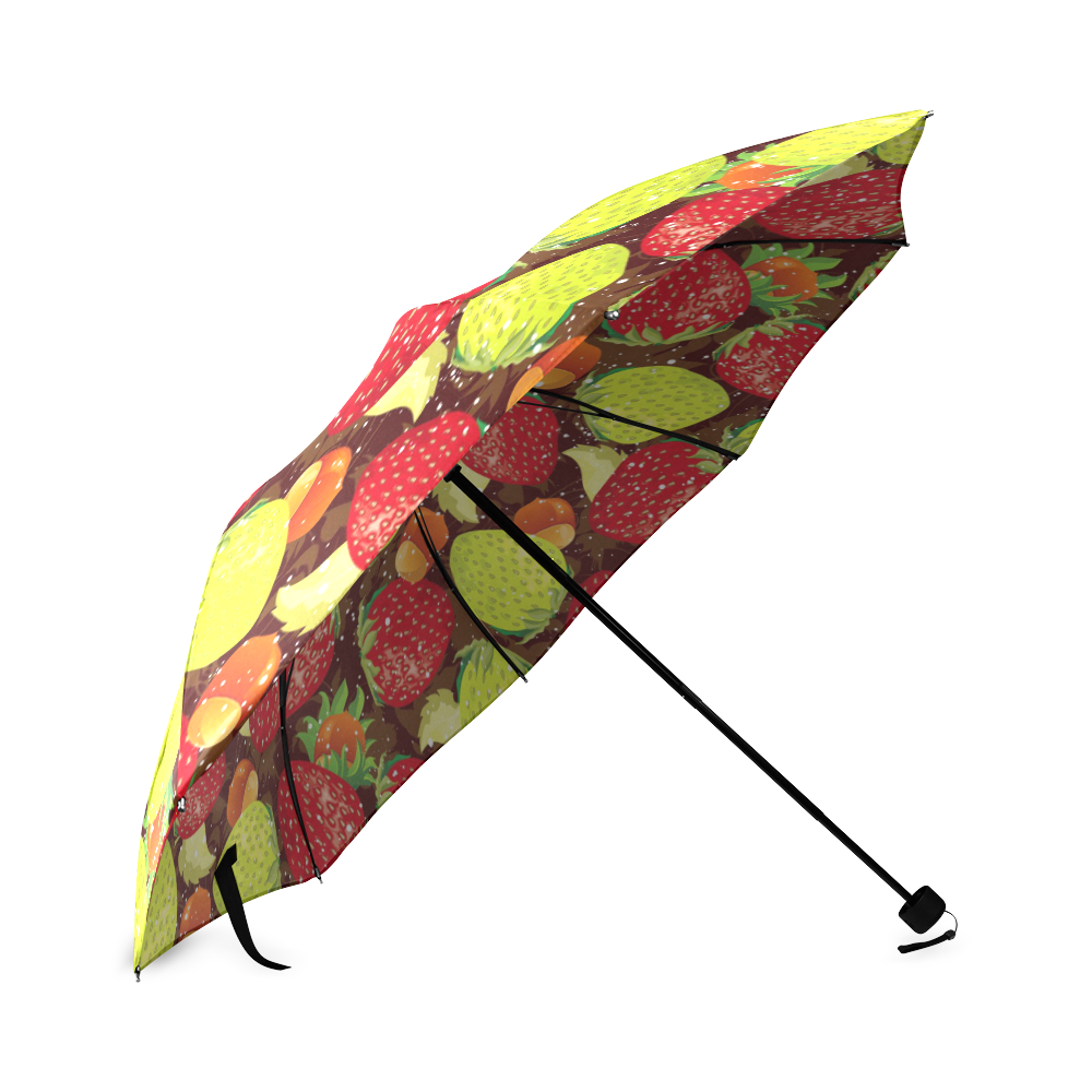 Strawberries Fruit Vegetable Pattern Foldable Umbrella (Model U01) | ID ...