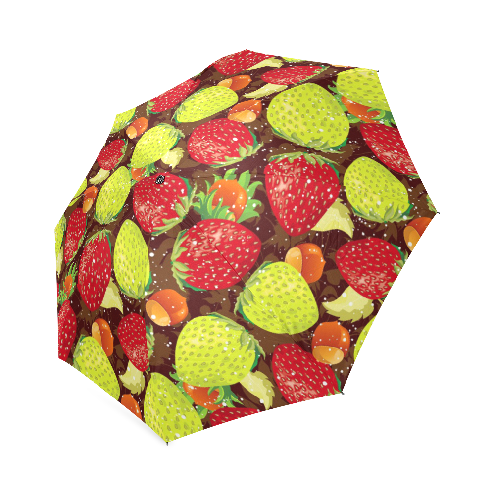 Strawberries Fruit Vegetable Pattern Foldable Umbrella (Model U01) | ID ...