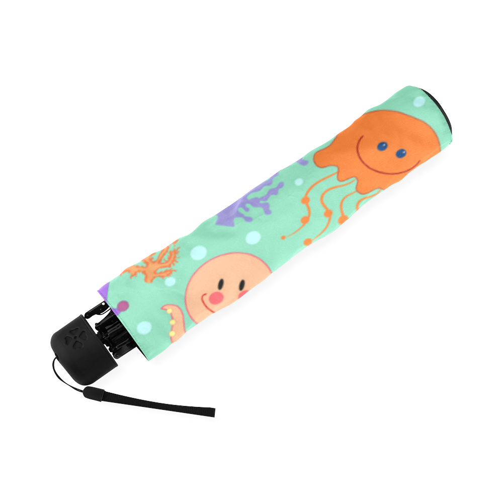 Octopus Sea Horse Jellyfish Seaweed Coral Foldable Umbrella (Model U01 ...