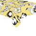 Cute Cartoon Animals Pattern Giraffe Panda Cotton Linen Tablecloth 60 ...