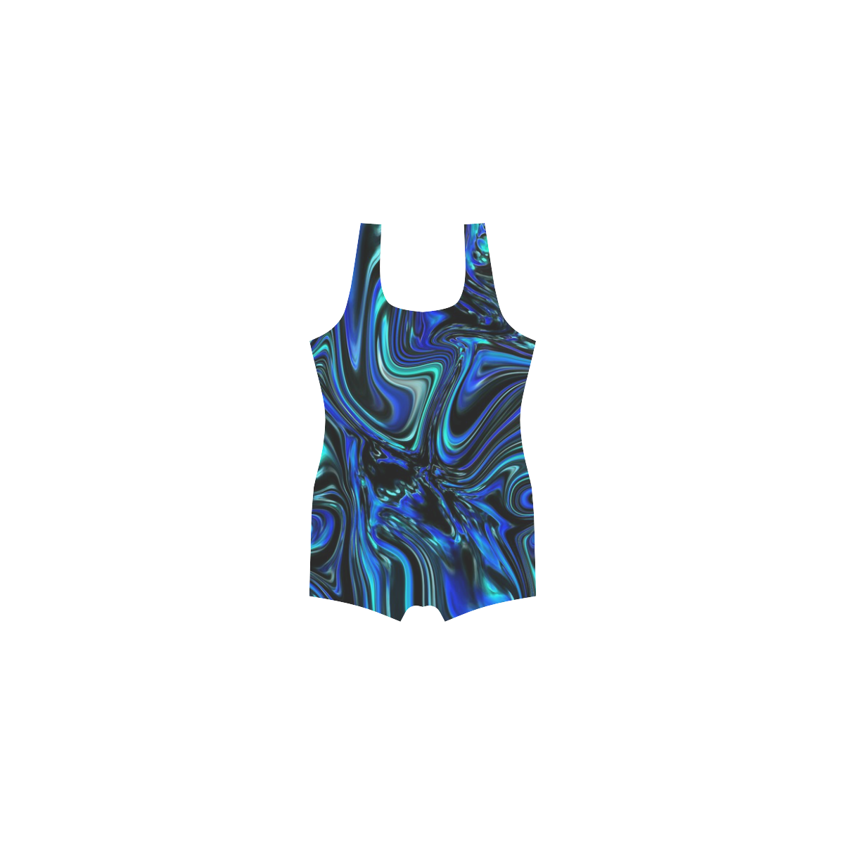 Liquid Blues Classic One Piece Swimwear (Model S03) | ID: D1373334