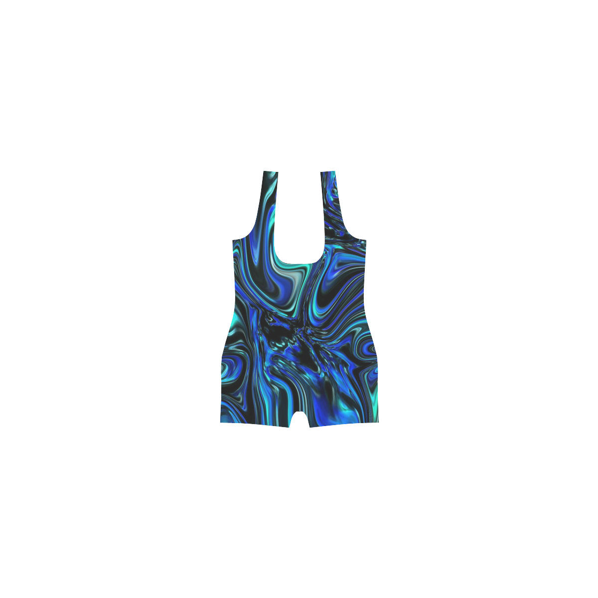 Liquid Blues Classic One Piece Swimwear (Model S03) | ID: D1373334