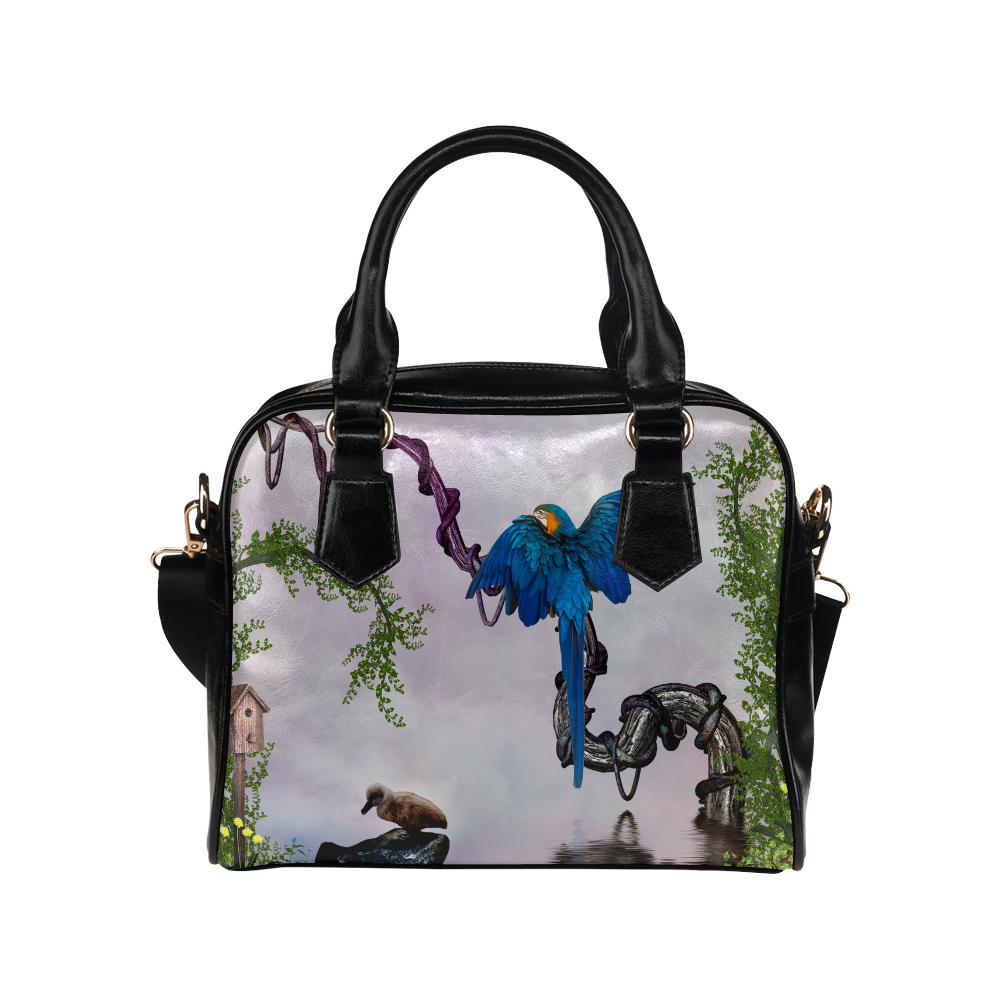Awesome parrot Shoulder Handbag (Model 1634) | ID: D1385498