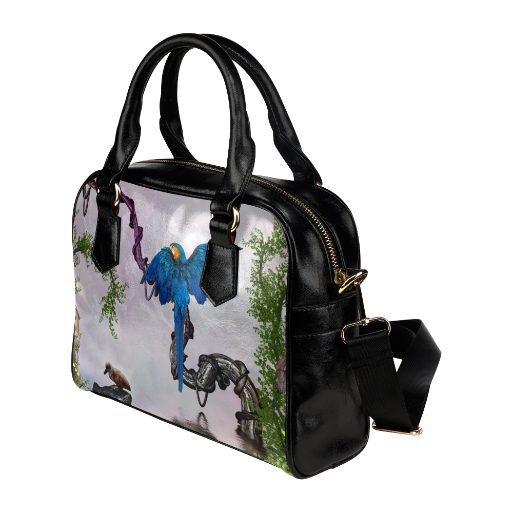 Awesome parrot Shoulder Handbag (Model 1634) | ID: D1385498